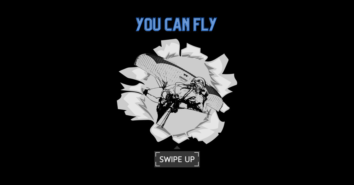 You can Fly, swipe up - Flying Through The Sky - Sticker | TeePublic