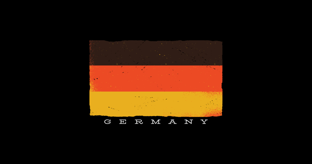 German Flag Grunge Style - German Flag - Sticker | TeePublic