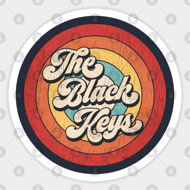 Vintage Circle The Black Keys - The Black Keys - Sticker | TeePublic