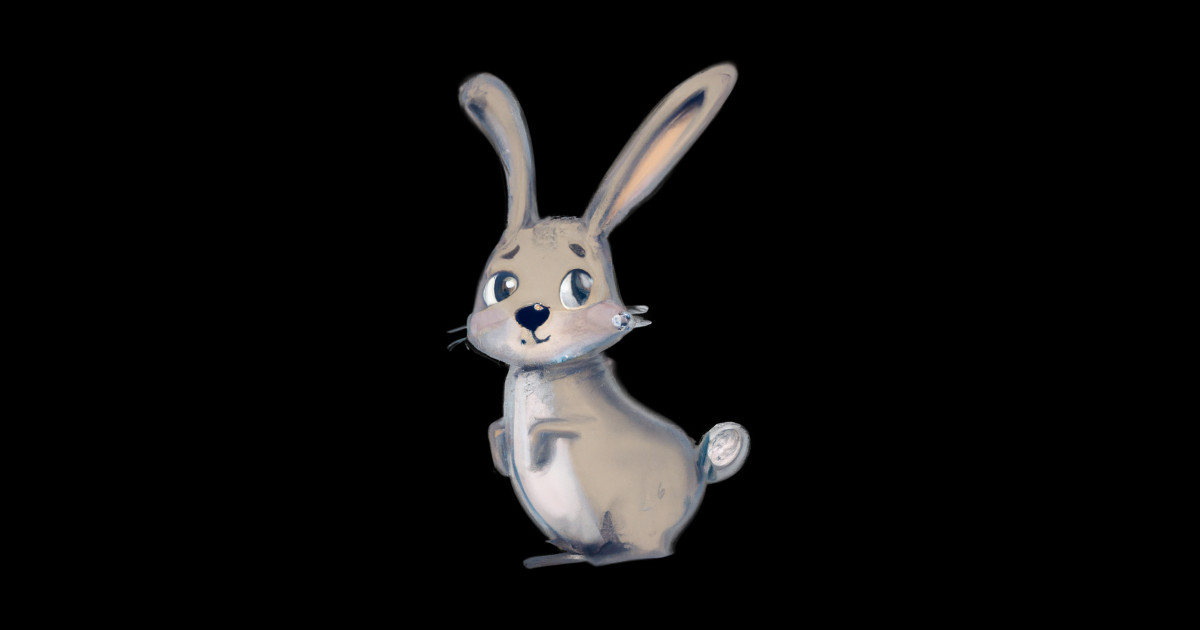 Cute Hare Drawing - Cute Hare - Sticker | TeePublic