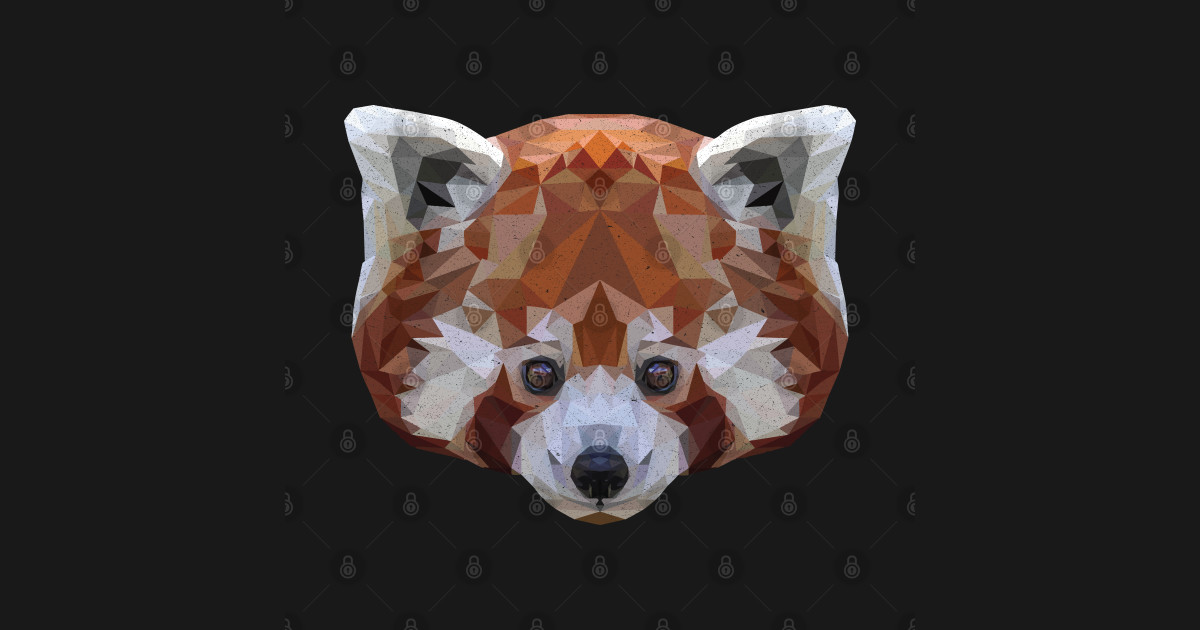 Geometric Red Panda Cute Print - Red Panda Lover - T-Shirt | TeePublic