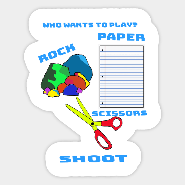 rock paper scissors shoot - Rock Paper Scissor - Sticker | TeePublic