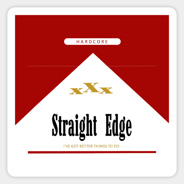 Straight Edge Hardcore Ciggy Pack Lookalike - Straightedge - Sticker ...