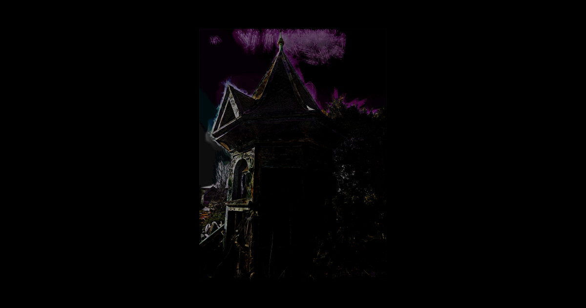 The Guest (Ghost) House - Art Black Building City Cloud Digital H ...