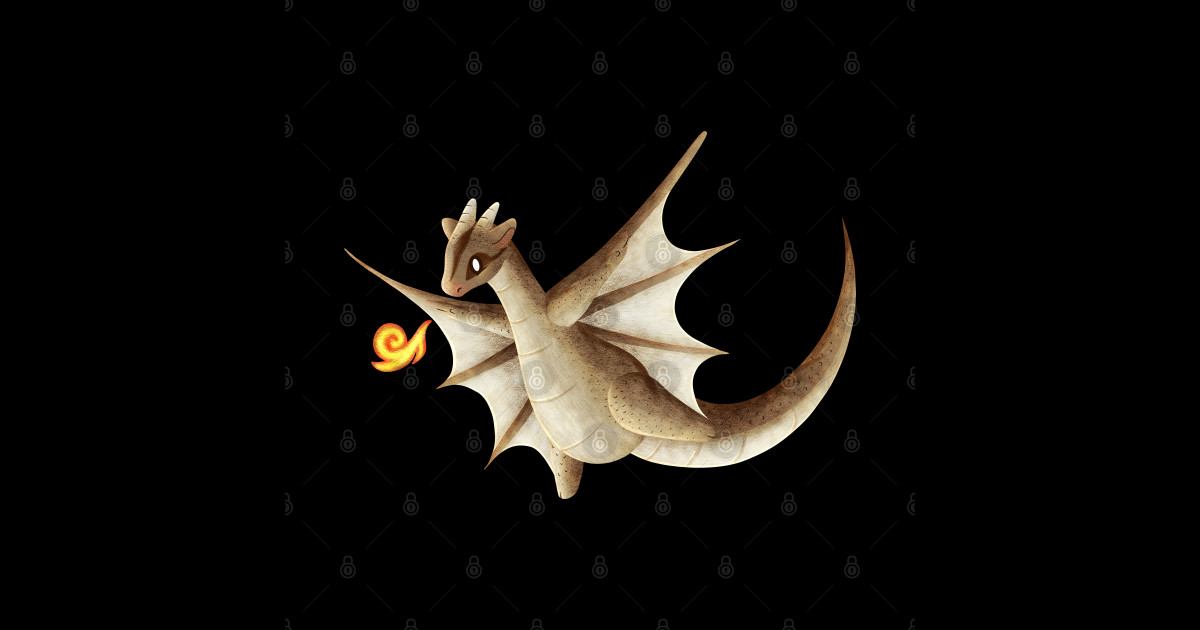 Kawaii Flying Squirrel Dragon - Without Background - Dragon - Sticker ...