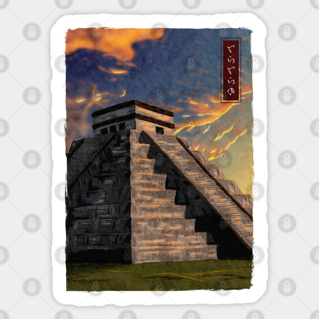 Chichen Itza - White - Chichen Itza - Sticker | TeePublic