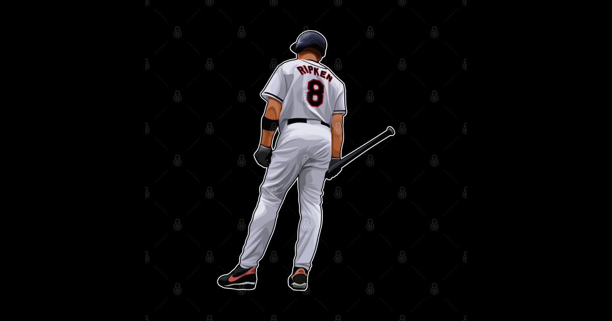 Cal ripken Jr #8 Wait for Bat - Cal Ripken - Sticker | TeePublic