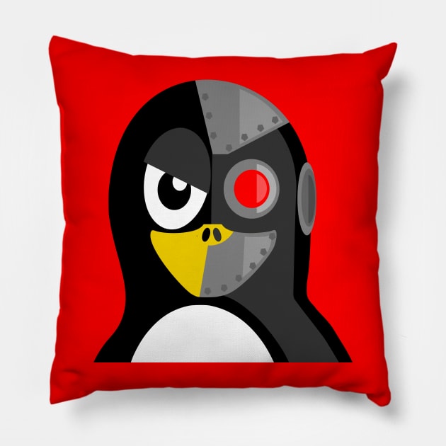 Cyborg Penguin Artwork for Blackhats and Geniuses - Linux Tux Penguin ...