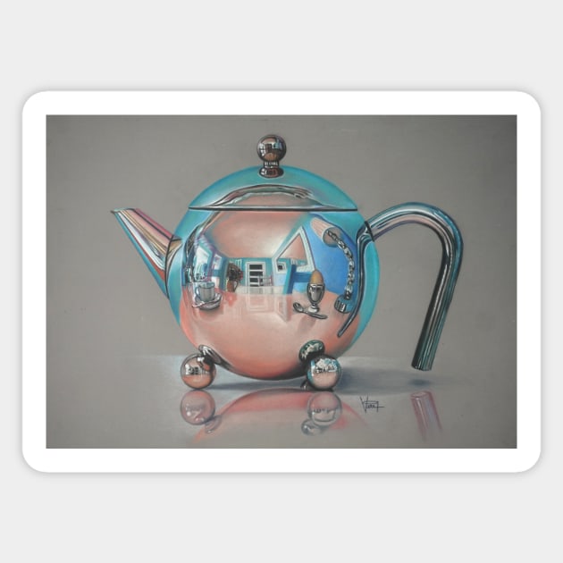 Antique Teapot - Drawings - Sticker | TeePublic
