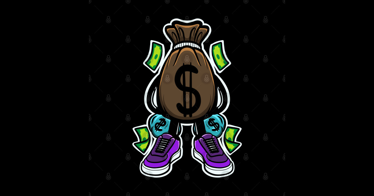 try pick money cartoon - Urban Clothing - Sticker | TeePublic