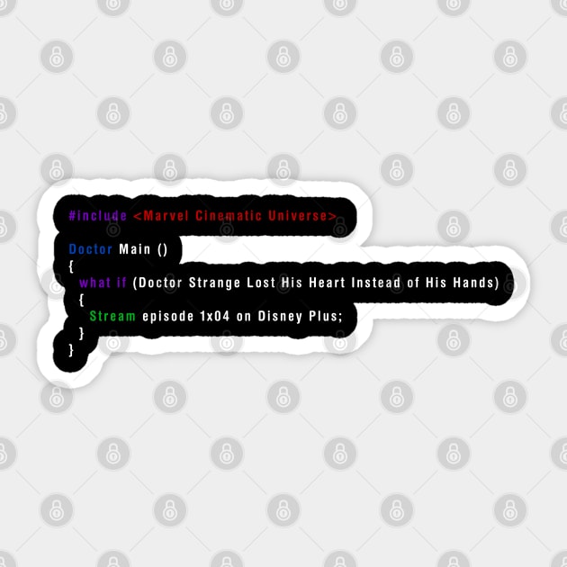 Doctor Main {Marvel Coding} - Coding - Sticker | TeePublic