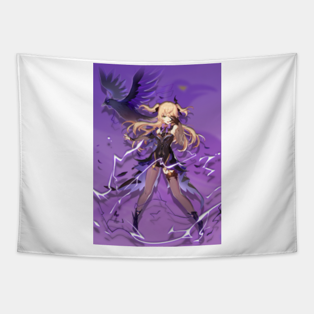 Fischl Splash Art Genshin Impact Genshin Impact Tapestry Teepublic