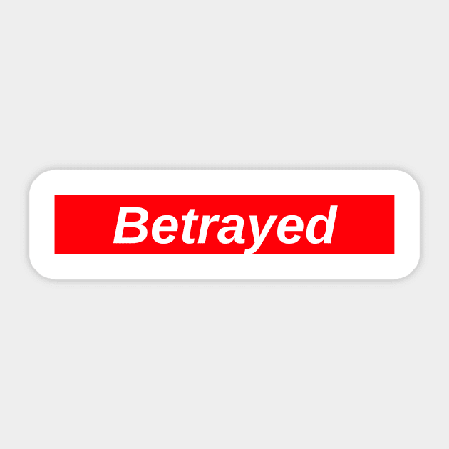 Betrayed // Red Box Logo - Lil Xan - Sticker | TeePublic