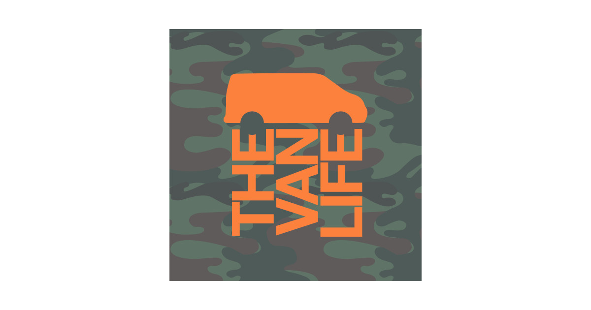 The Van Life Logo (camo box) - Vanlife - T-Shirt | TeePublic