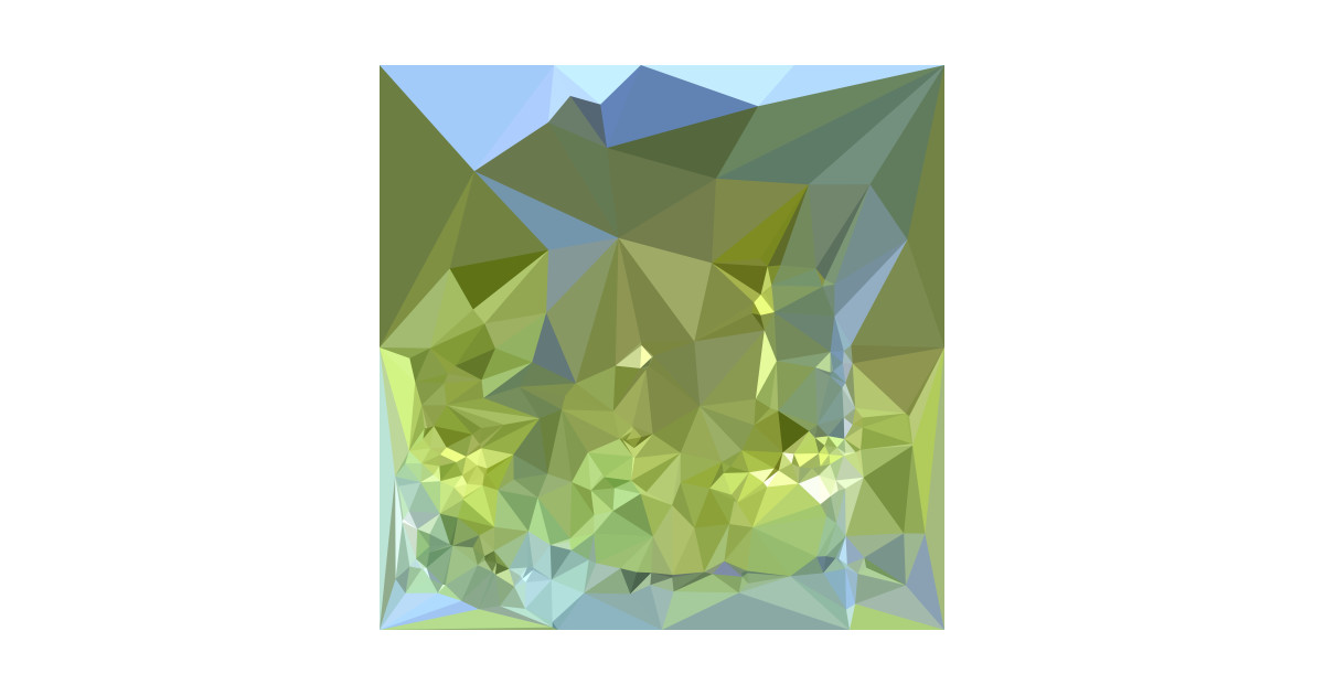 Limerick Green Abstract Low Polygon Background - Low Polygon - T-Shirt ...