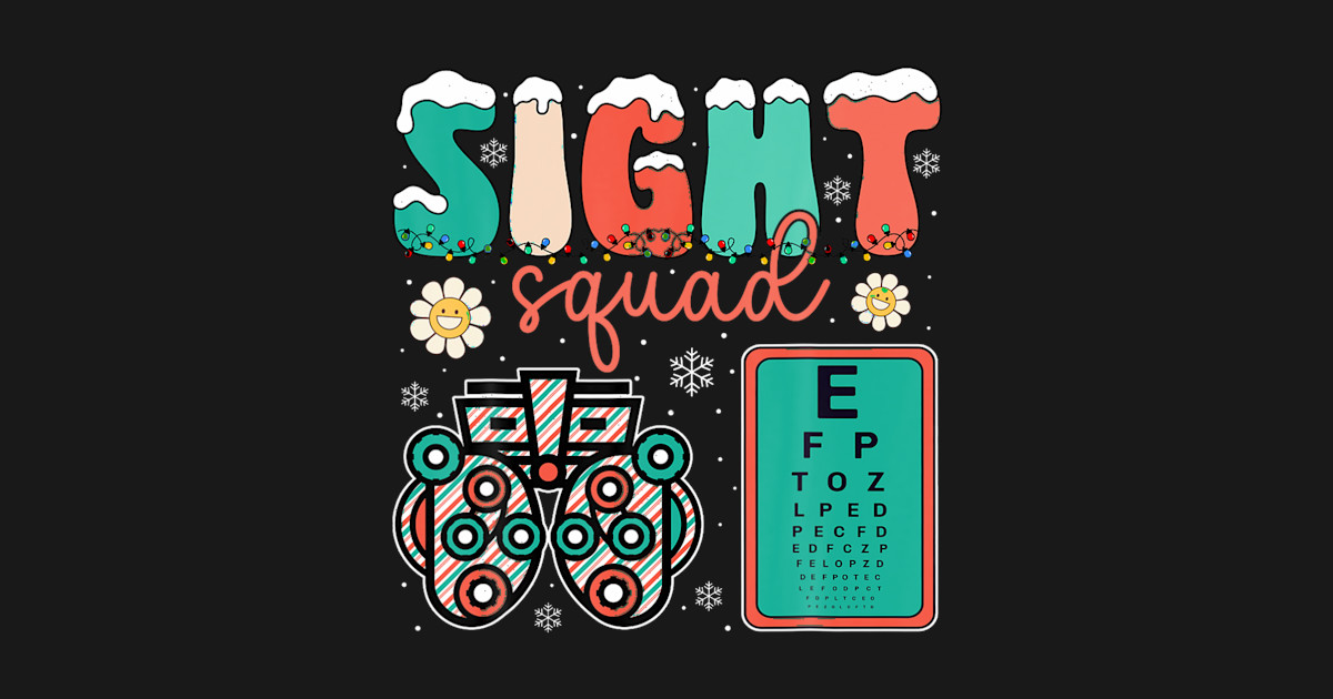 Sight Squad Christmas Optometrist Eye Chart Ophthalmologist - Christmas ...