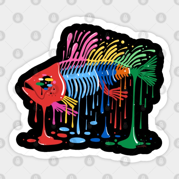 Dead Fish - Trippy - Sticker | TeePublic