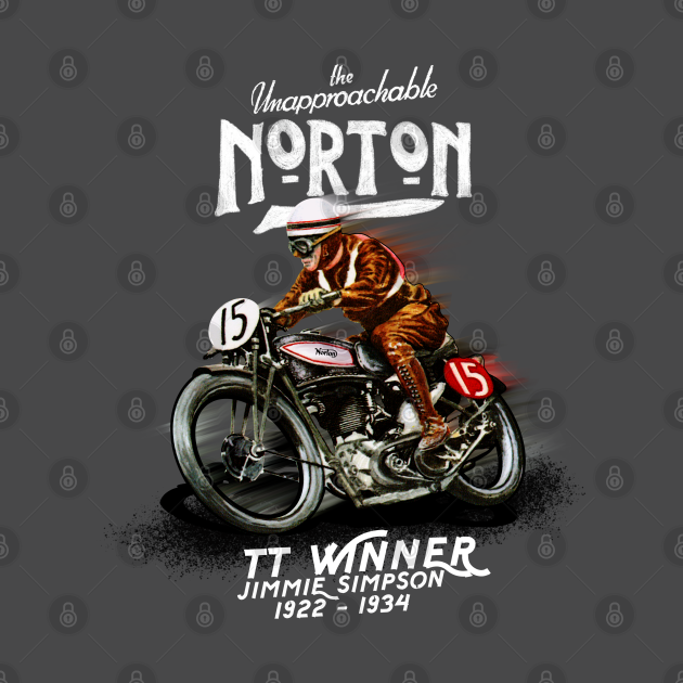 Vintage Norton Motorcycle Racer Jimmie Simpson TT winner MotorManiac ...