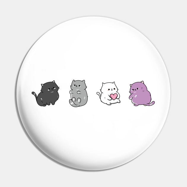 Asexual Kawaii Cats Ace Pride Cute Kittens LGBT Subtle Queer - Asexual ...