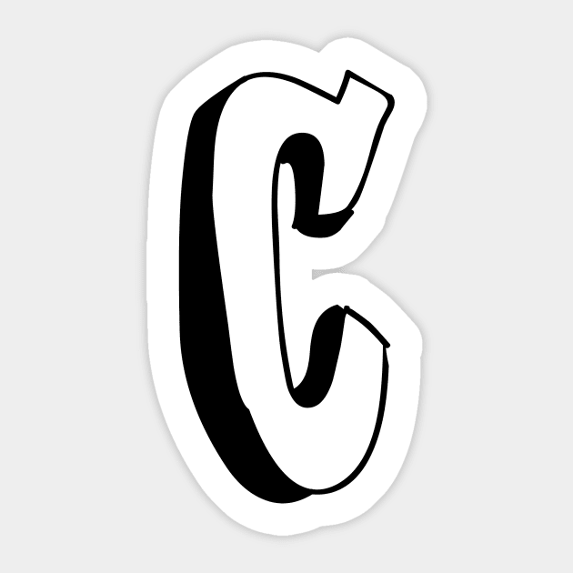 INITIAL "C" Street Art - Letter C - Sticker | TeePublic