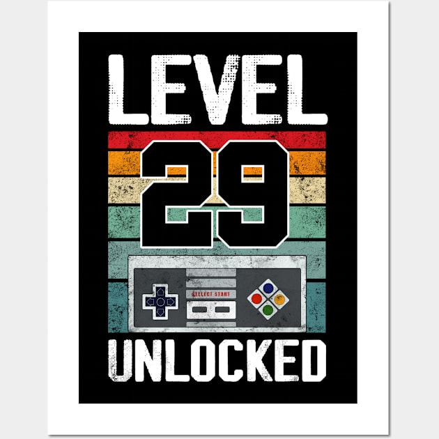Level 29 Unlocked 29 Year Old Gamers 29th Birthday Gaming. - Level ...