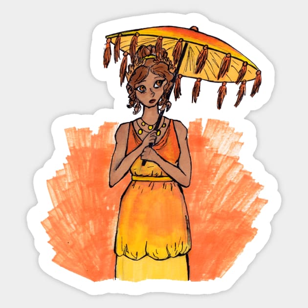 Cute Roman Girl - Cute Girl - Sticker | TeePublic