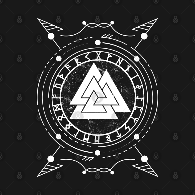 Valknut | Norse Pagan Symbol - Valknut Norse Symbol - T-Shirt | TeePublic