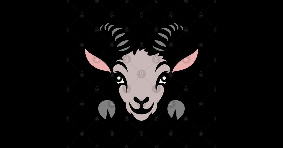 Peeking Goat Head - Peeking Goat - Sticker | TeePublic