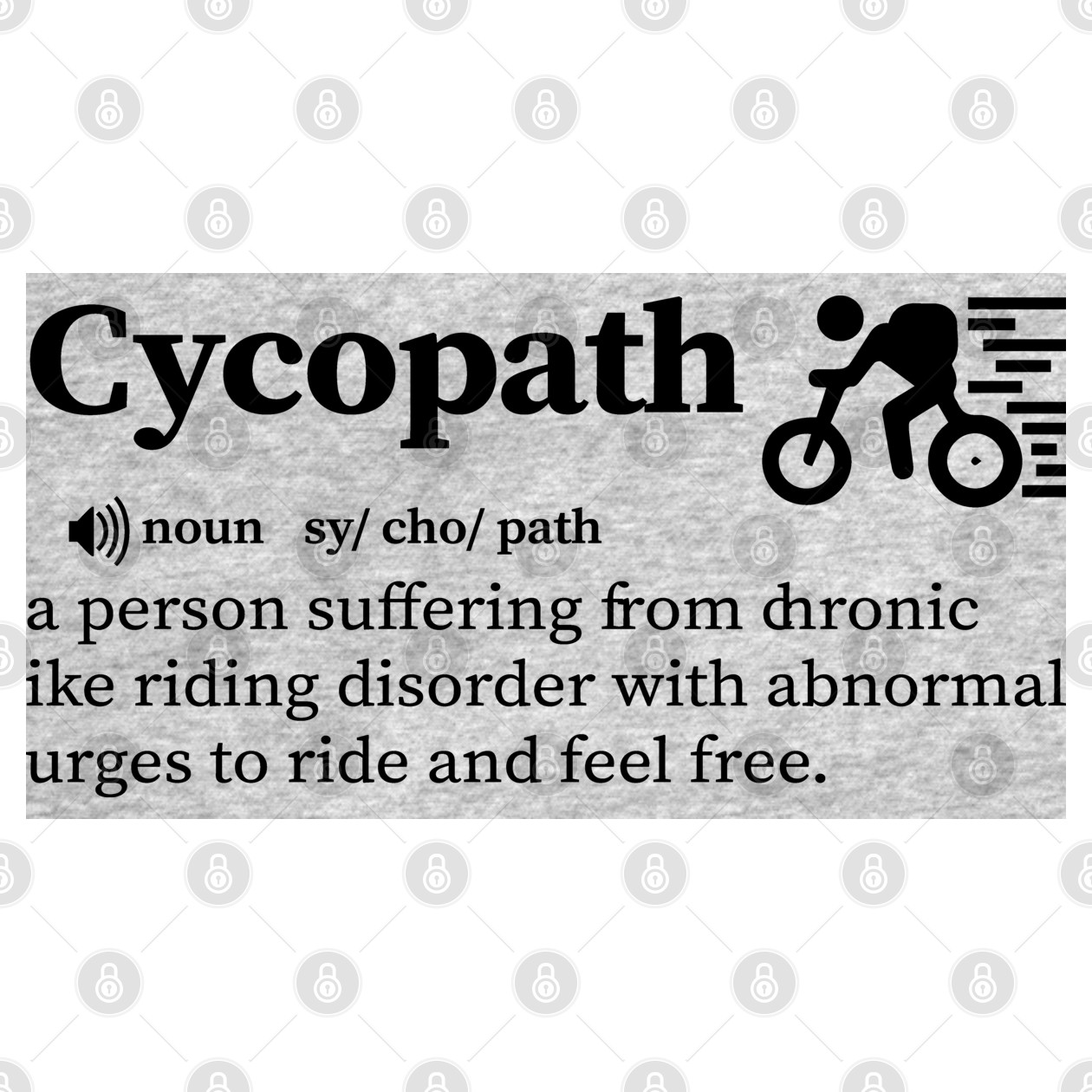 Funny Cycling Cycopath Definition - Cycling Funny - T-Shirt | TeePublic