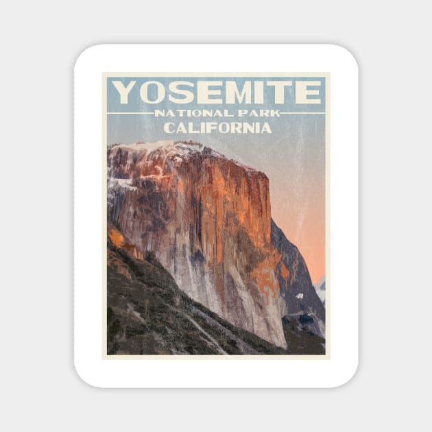 Yosemite Worn - Yosemite - Magnet | TeePublic