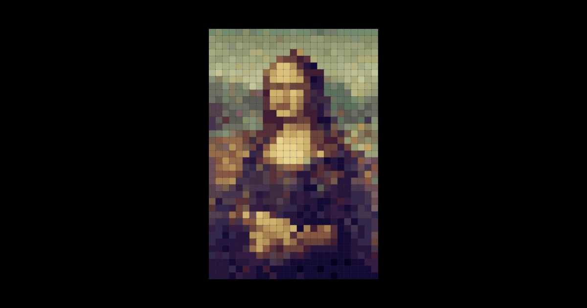 8-bit Mona Lisa Pixel Art - Mona Lisa - Sticker | TeePublic