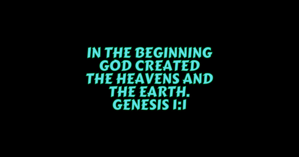 Bible Verse Genesis 1:1 - Genesis 1 1 - Sticker | TeePublic