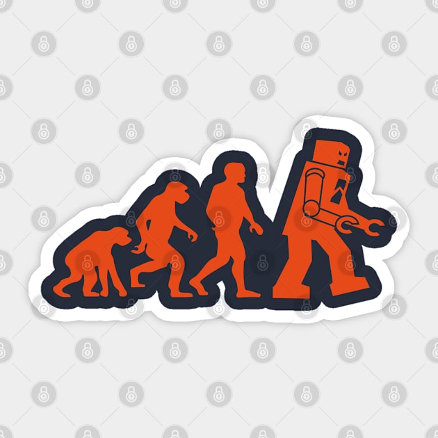 Evolution Robot Tee - Evolution Robot - Sticker | TeePublic