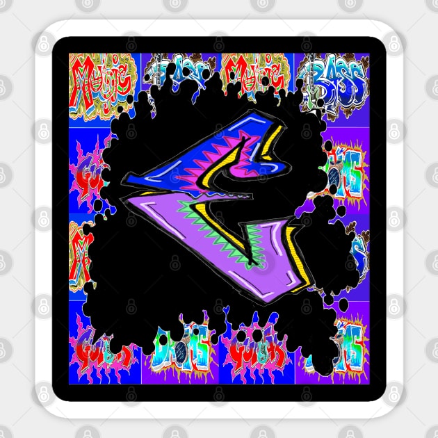 graffiti initials monogram alphabet letter - Letter - Sticker | TeePublic