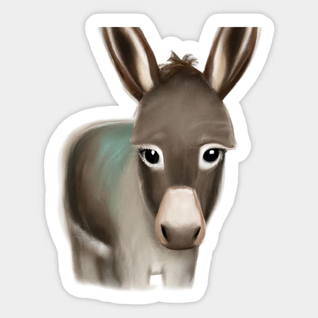 Cute Mule Drawing - Cute Mule - Sticker | TeePublic