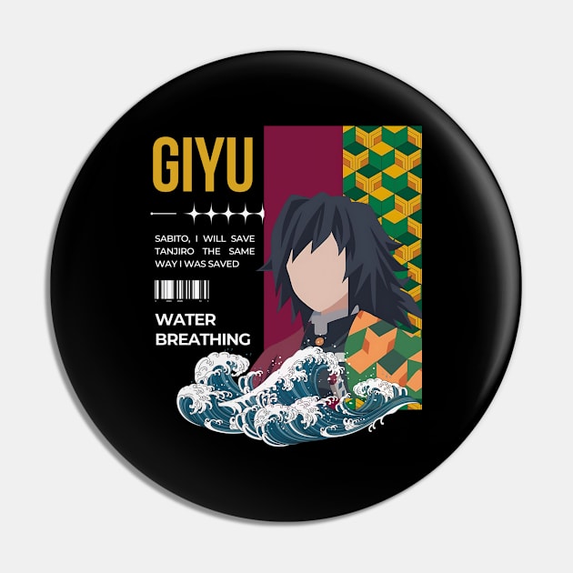 giyu tomioka The Water Hashira - Giyu Tomioka - Pin | TeePublic