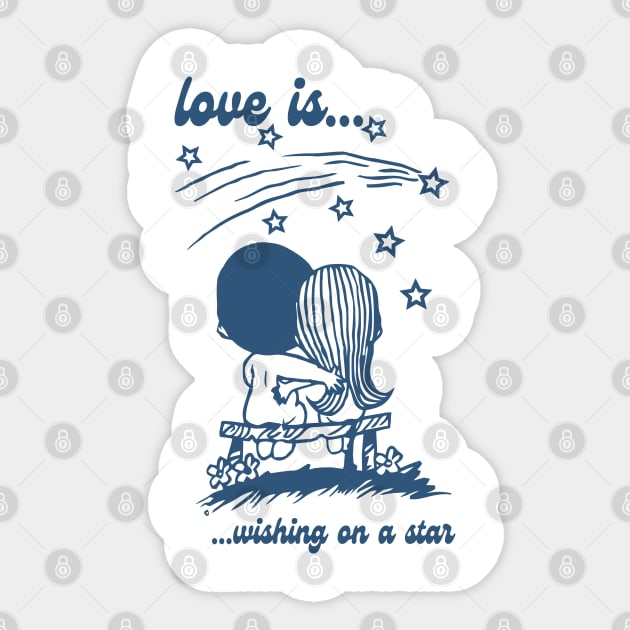 Love Is... Wishing On A Star - Love - Sticker | TeePublic