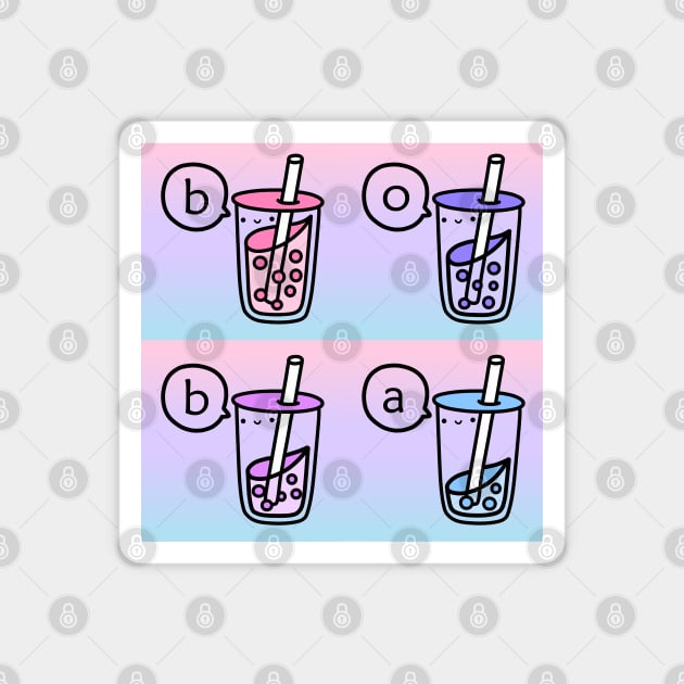 Boba Tea Collage! - Bubble Tea - Magnet | TeePublic
