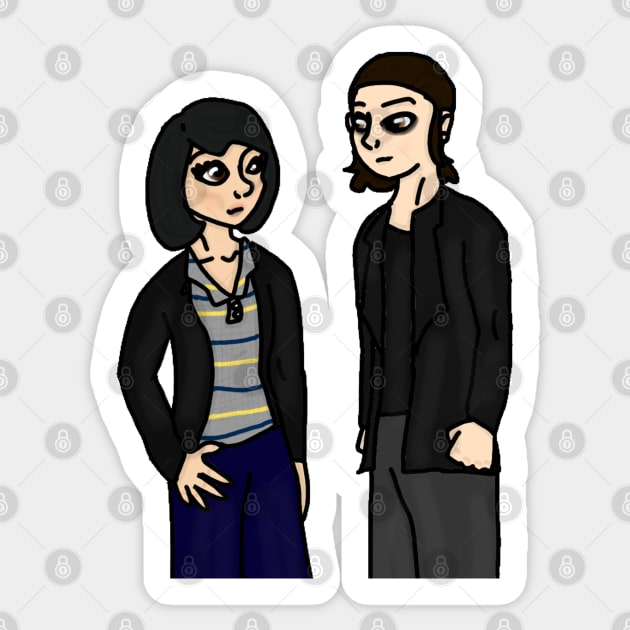 Genderbent Mike and El - El - Sticker | TeePublic