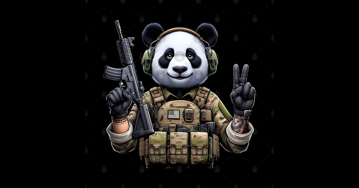 Tactical Panda - Panda - Sticker | TeePublic