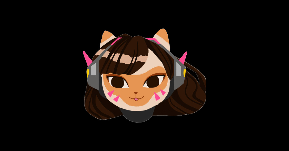 Overwatch Cats Dva - Overwatch Dva Fans - Sticker | TeePublic