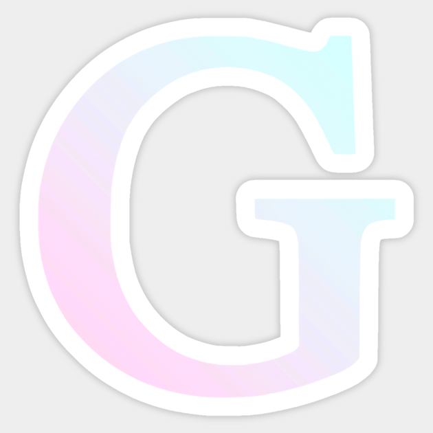 The Letter G Cool Colors Design - Sticker - Sticker | TeePublic