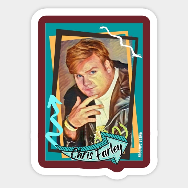 Chris Farley Retro Style - Farley - Sticker | TeePublic