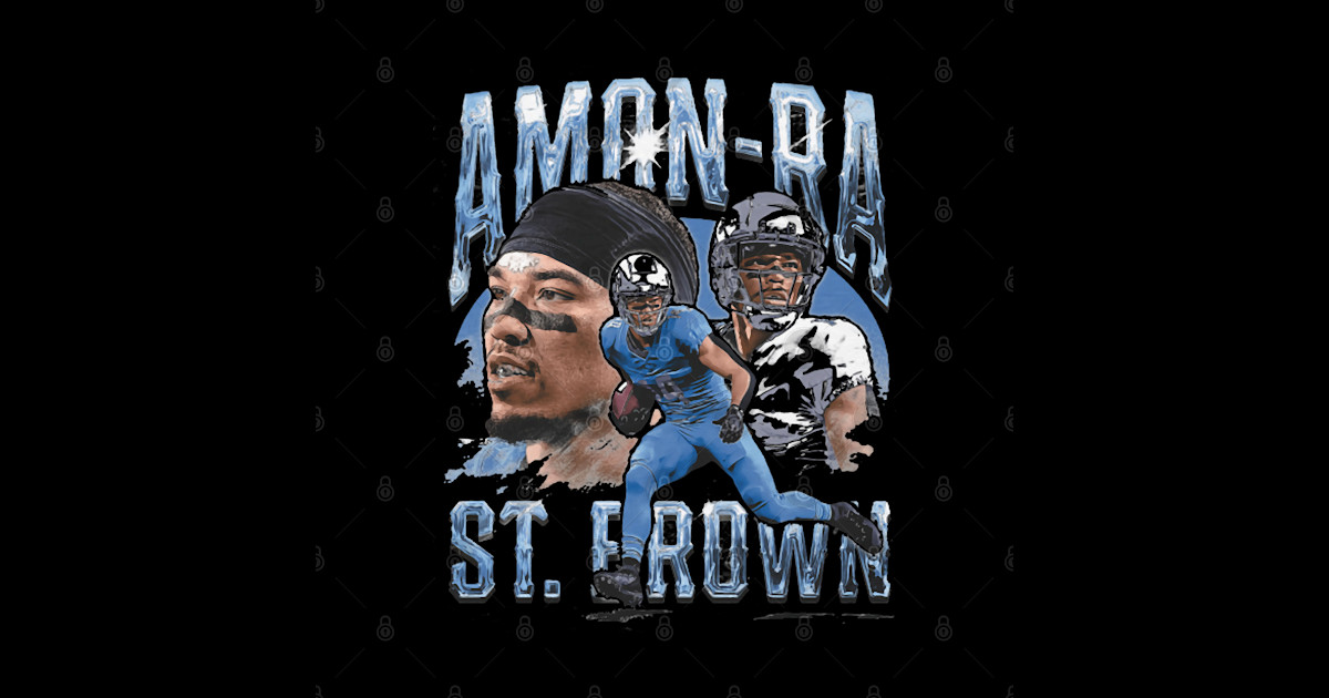 Amon-Ra St. Brown Detroit Vintage - Amon Ra St Brown - Posters and Art ...