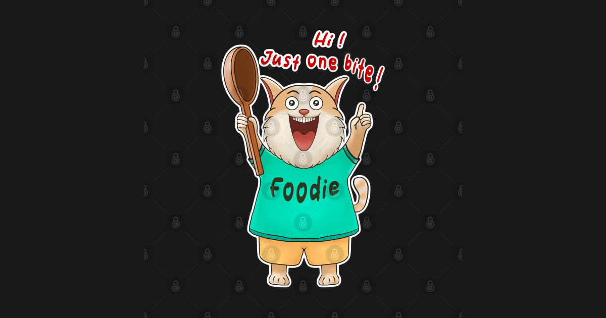 Hi! Just One Bite! Funny Cat Meme — Taiwanese Food Culture Humor - Cat ...