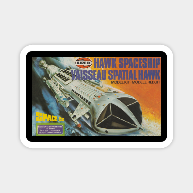 Vintage Model Kit Box Art - Hawk Space Fighter - Model Kit - Magnet ...