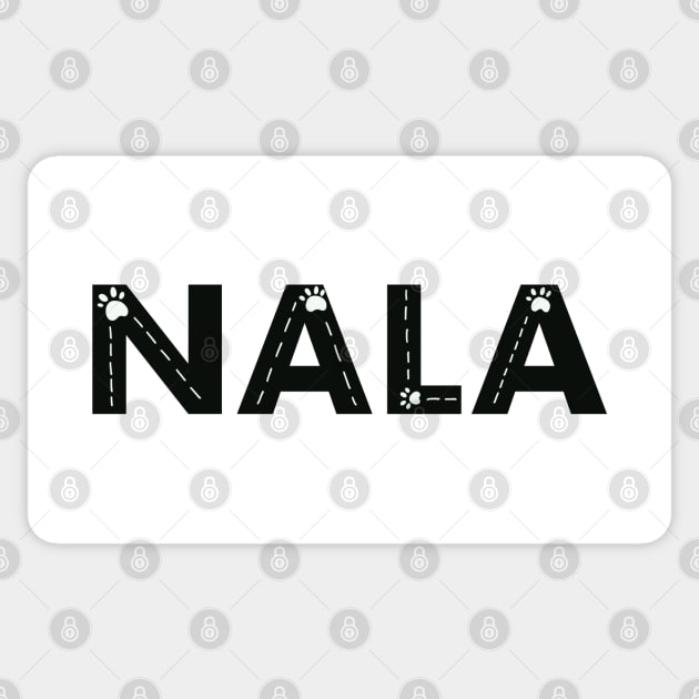 Nala cat name made of hand drawn paw prints - Nala Cat Name Made Of ...