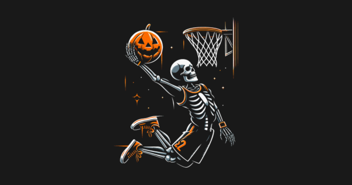 Skeleton Basketball Player Men Boys Scary For Halloween - Skeleton ...