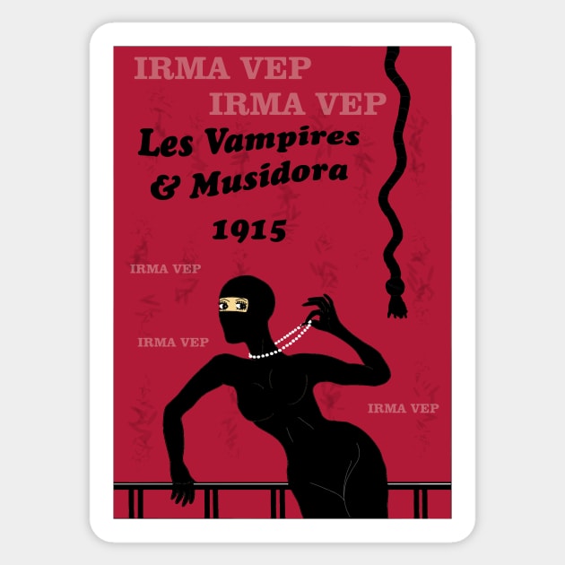 Musidora as Irma Vep - Musidora - Sticker | TeePublic