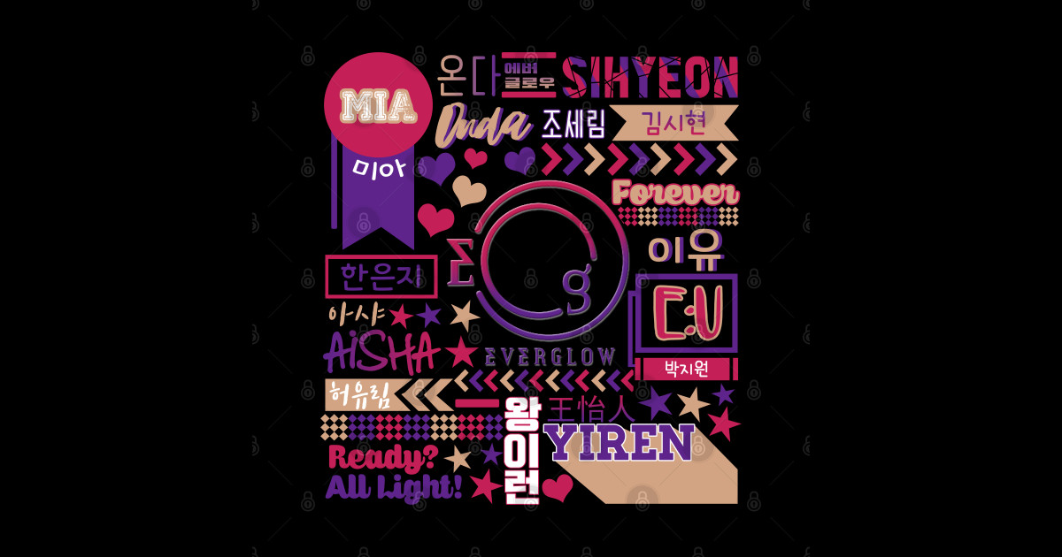 EVERGLOW Collage - Kpop - Sticker | TeePublic